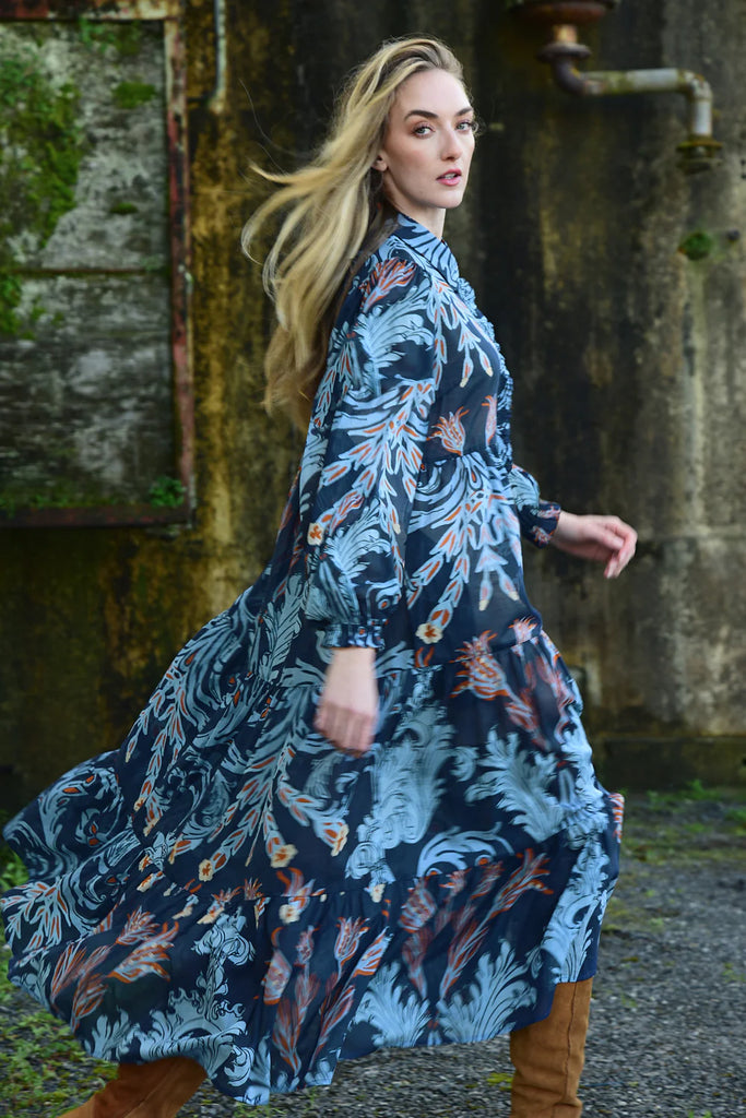 Shop Picot-A-Boo Navy Maxi Dress | Flo & Frankie