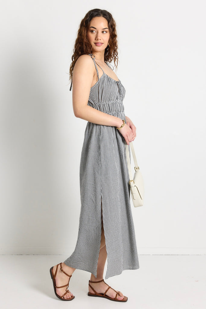 Shop Matrix Gingham Strappy Midi Dress | Flo & Frankie