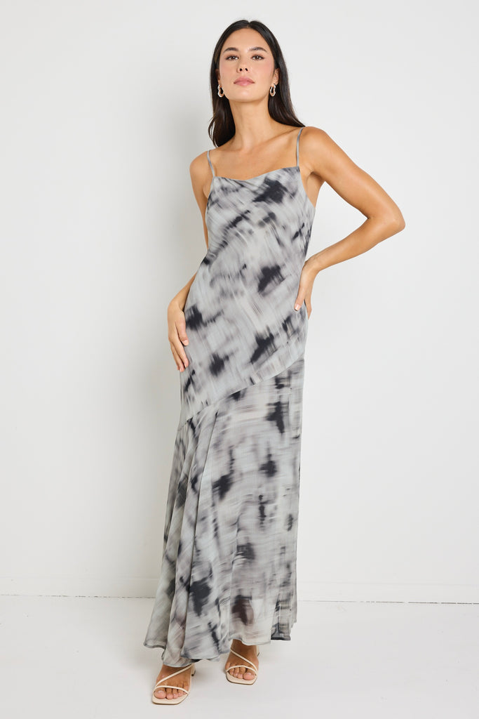 Shop Reign Charcoal Strappy Maxi Slip Dress | Flo & Frankie