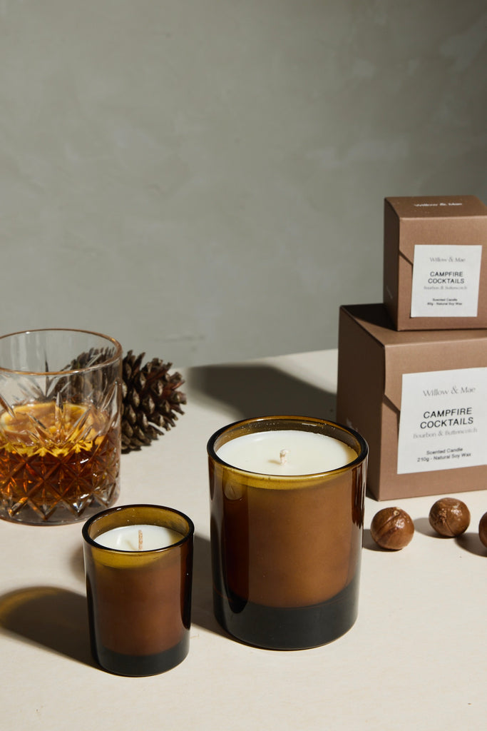 Shop Campfire Cocktails Bourbon + Butterscotch 210g Soy Candle | Flo