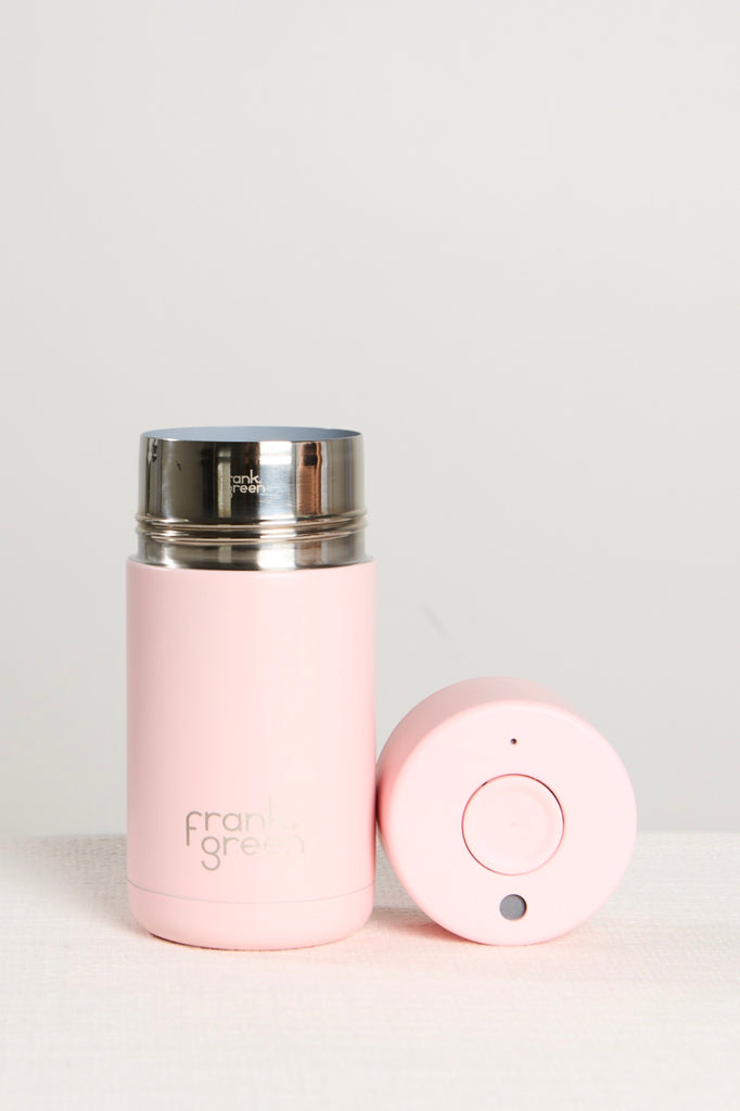 Shop Stainless Steel with Push Button Lid Blushed 12oz Ceramic Cup | F