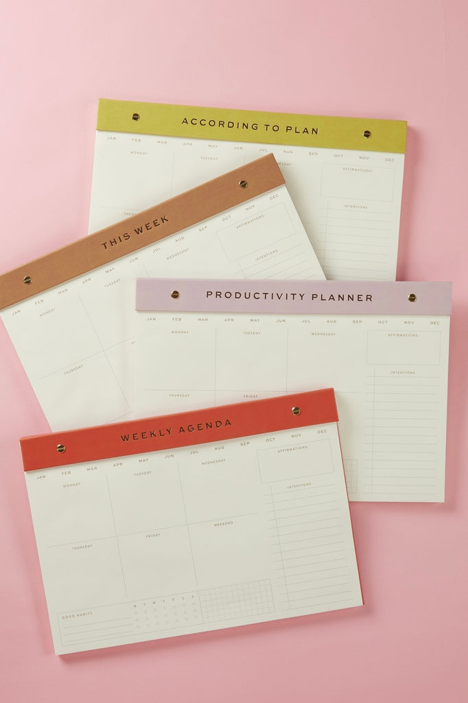 Shop Weekly Notepad Matcha According to Plan | Flo & Frankie
