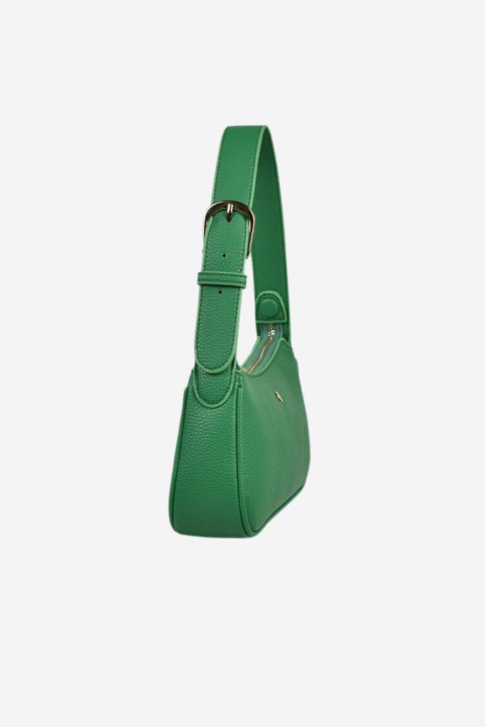 Shop Gabi Green Vegan Leather Gold Hardware Shoulder Bag | Flo & Frank