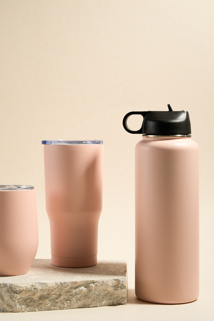 Shop Blush Stainless Steel 1ltr Water Bottle | Flo & Frankie