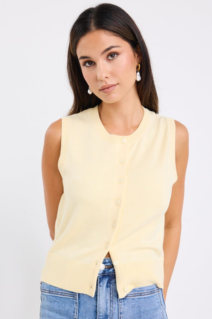 Shop Alleyway Butter Lightweight Soft Knit Crewneck Vest Top | Flo & F
