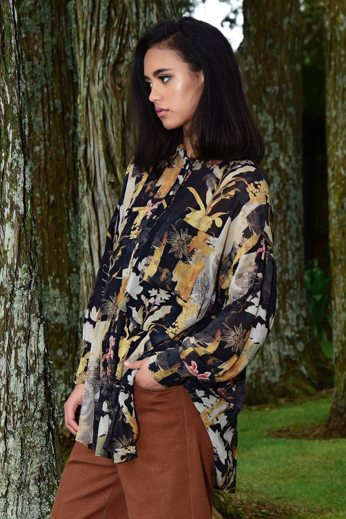 Shop Button Up Buttercup Floral LS Button Through Shirt | Flo & Franki
