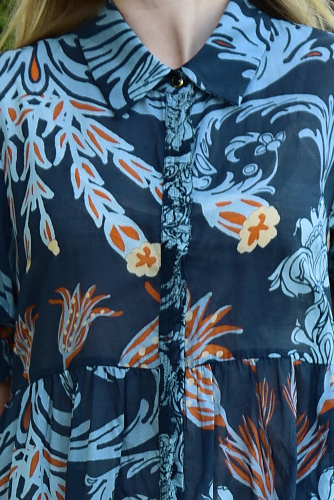 Shop Picot-A-Boo Navy Maxi Dress | Flo & Frankie