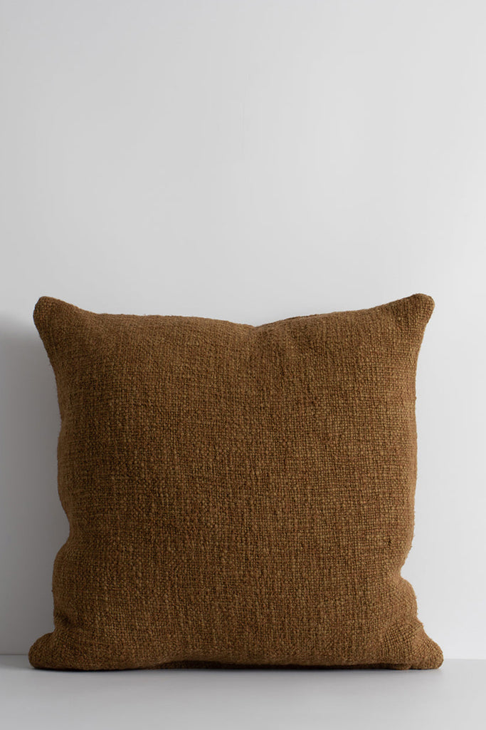 Shop Cyprian Textured Treacle Feather Inner 50x50cm Cushion | Flo & Fr
