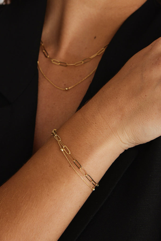 Shop Double Chain Gold Bracelet | Flo & Frankie