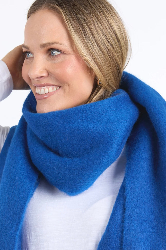 Shop Elm Deep Blue Comfy Scarf | Flo & Frankie