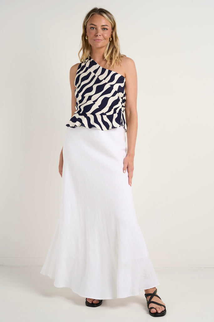 Shop Fiction Ink Geo Wave One Shoulder Top | Flo & Frankie