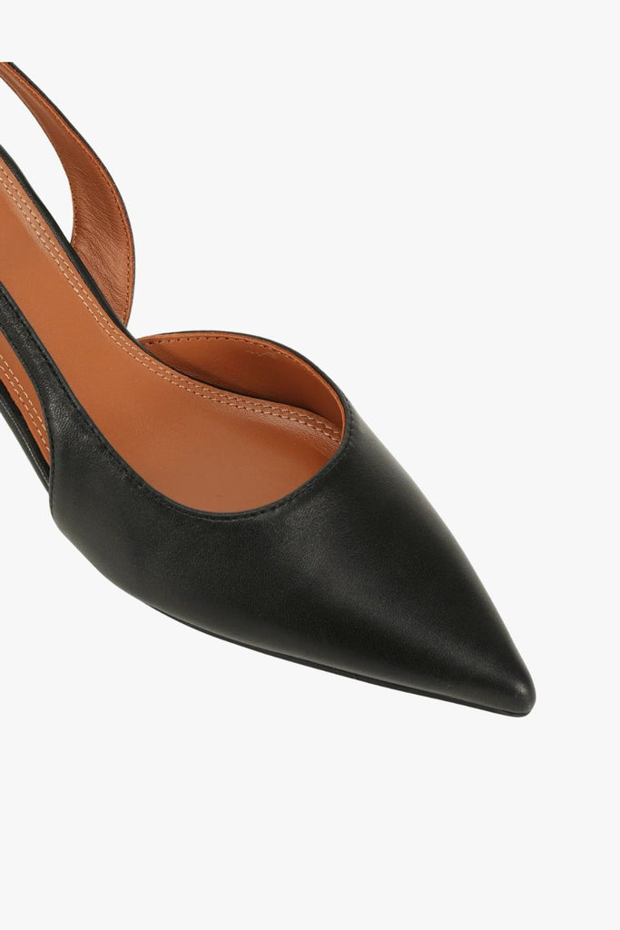 Shop Kaylee Black Leather Pointed Low Heel | Flo & Frankie