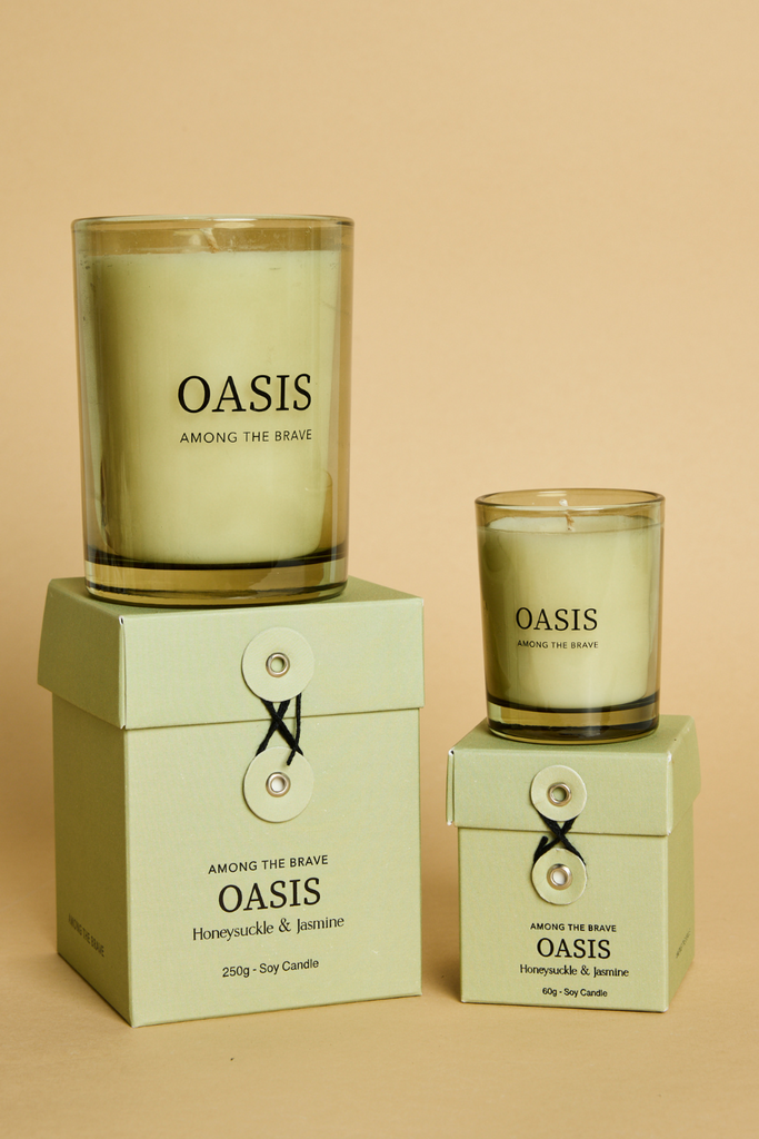 Shop Oasis Honeysuckle + Jasmine 60g Soy Candle | Flo & Frankie