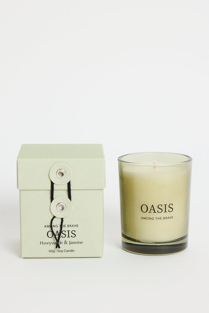 Shop Oasis Honeysuckle + Jasmine 60g Soy Candle | Flo & Frankie