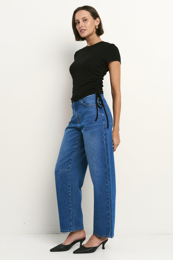 Shop Berlin Signature Blue Mid Barrel Leg Jean | Flo & Frankie