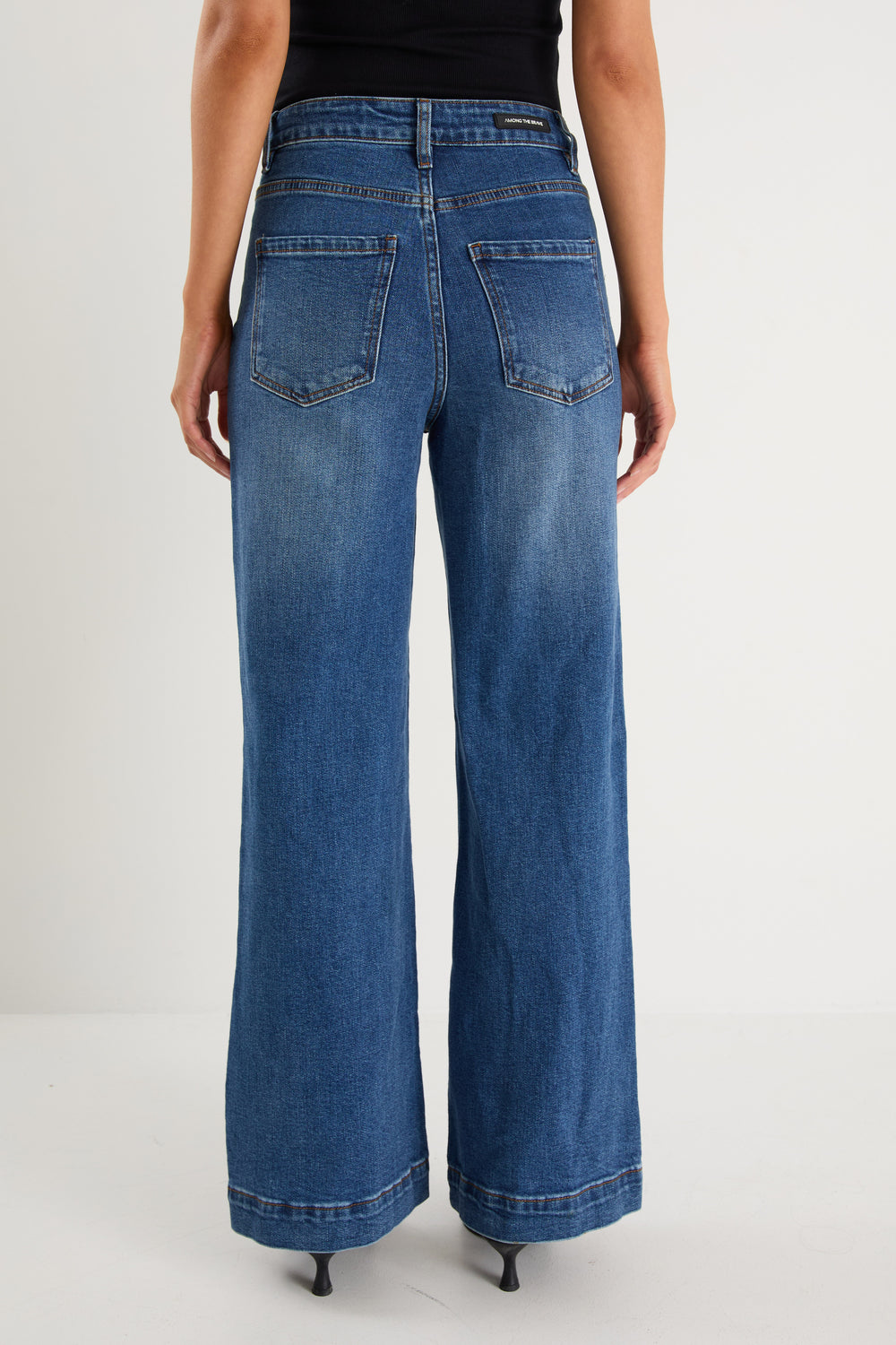 Shop Zoey Marine Blue High Rise Wide Leg Pocket Jean | Flo & Frankie