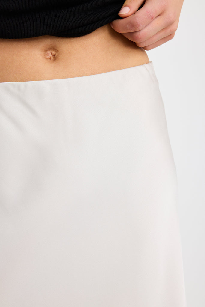 Shop Prodigy Pearl Satin Bias Maxi Skirt | Flo & Frankie