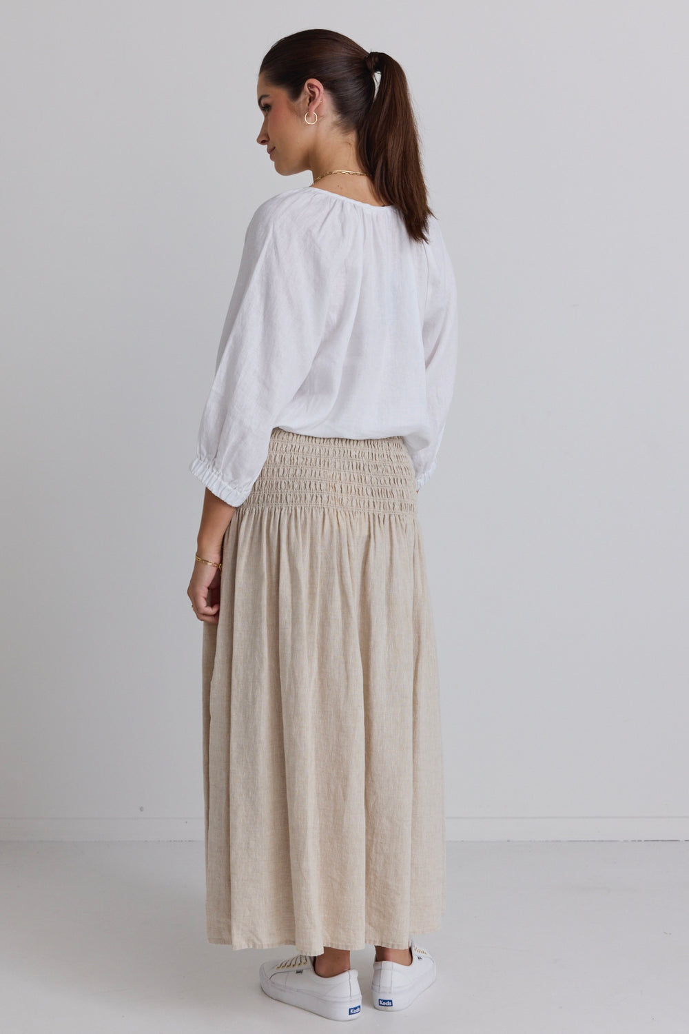 Shop White Linen Top Online | Flo & Frankie