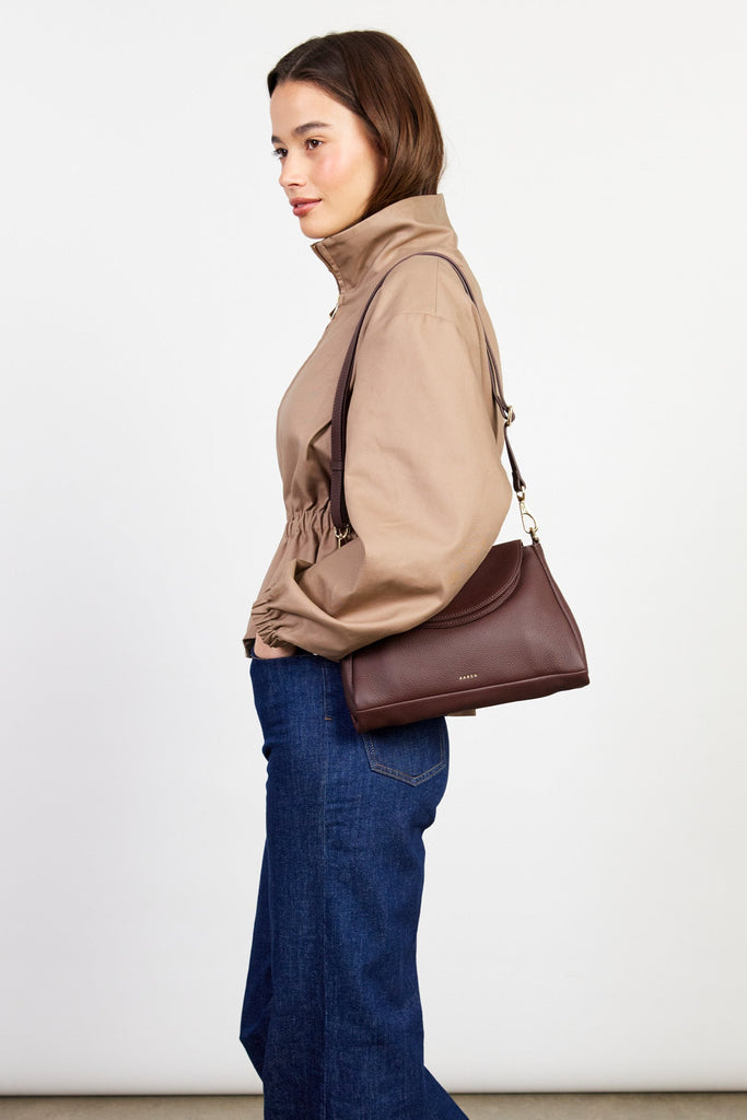 Shop Beckett Espresso Luxe Crossbody Bag | Flo & Frankie
