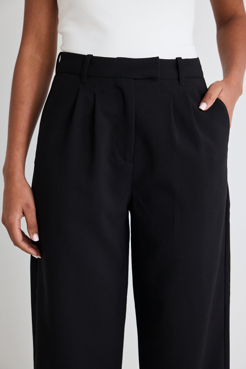 Shop Sister Black Textured Wide Leg Pants | Flo & Frankie