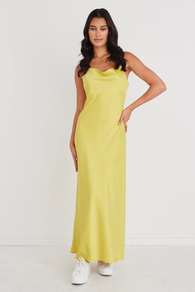 Shop Citron Strappy Maxi Dress Online | Flo & Frankie