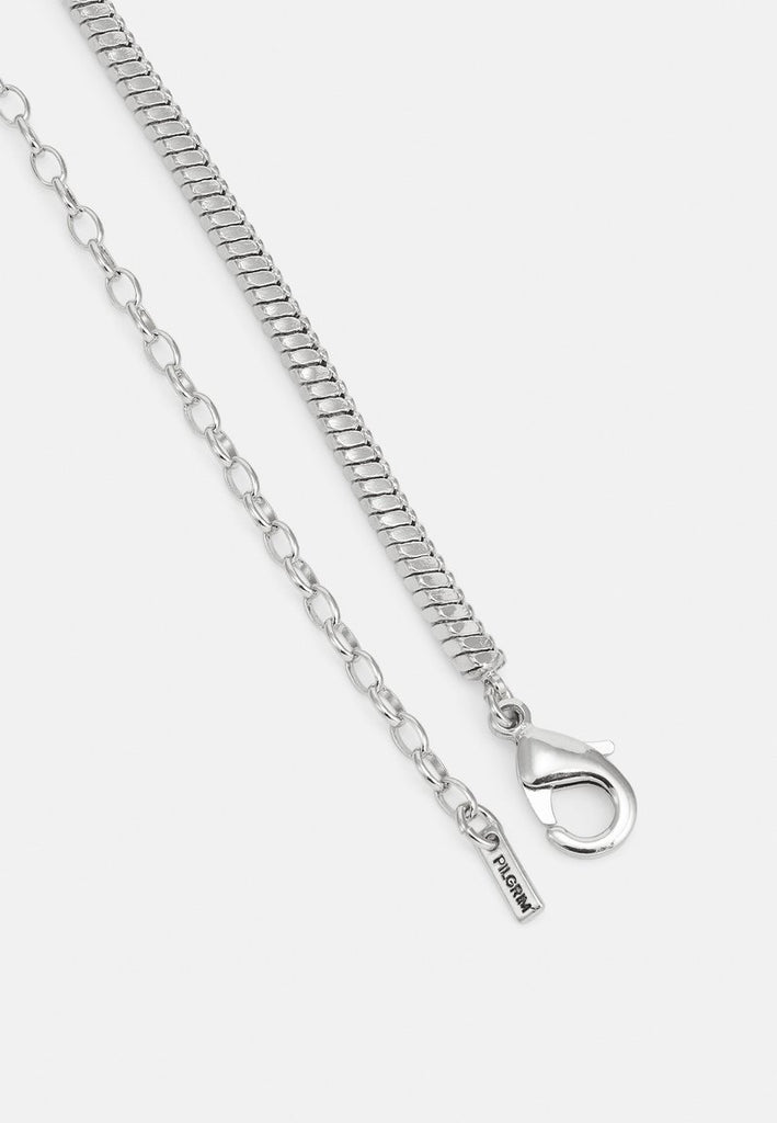 Shop Dominique Flat Snake Silver Chain Recycled Necklace | Flo & Frank