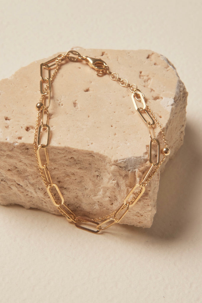 Shop Double Chain Gold Bracelet | Flo & Frankie