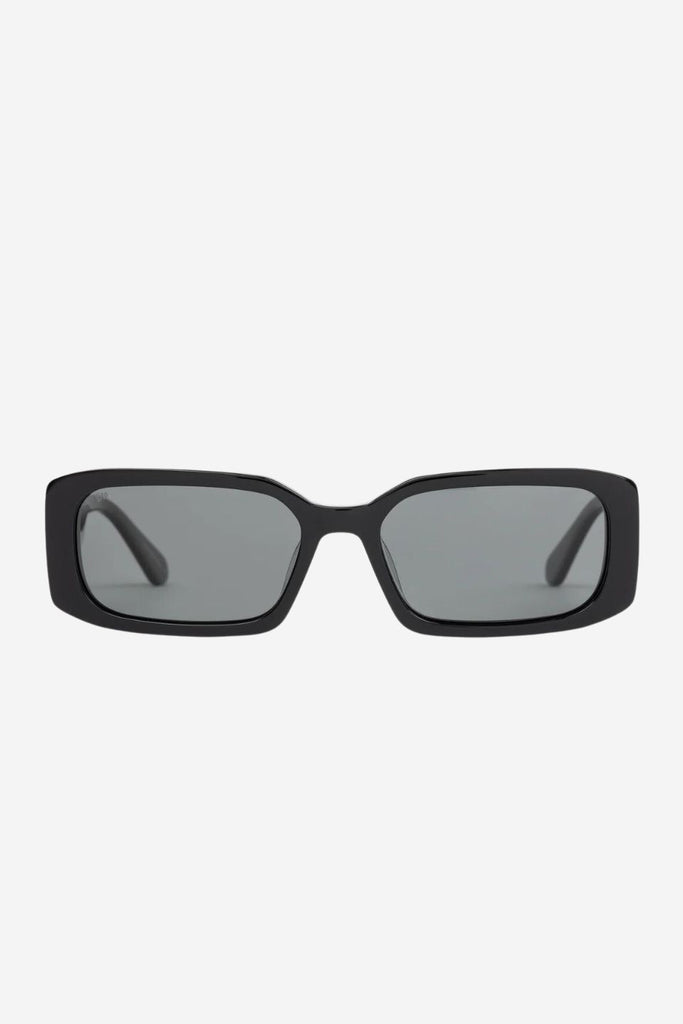Shop Electro Vision Rectangle Black Iron Grey Polar Sunglasses | Flo