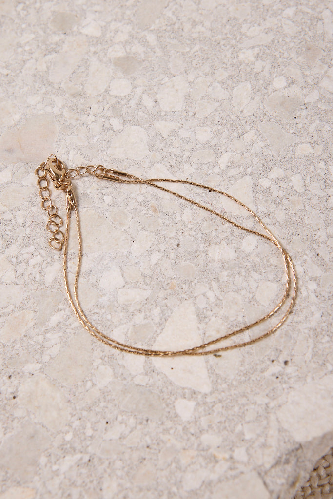 Shop Fine Double Chain Gold Bracelet | Flo & Frankie