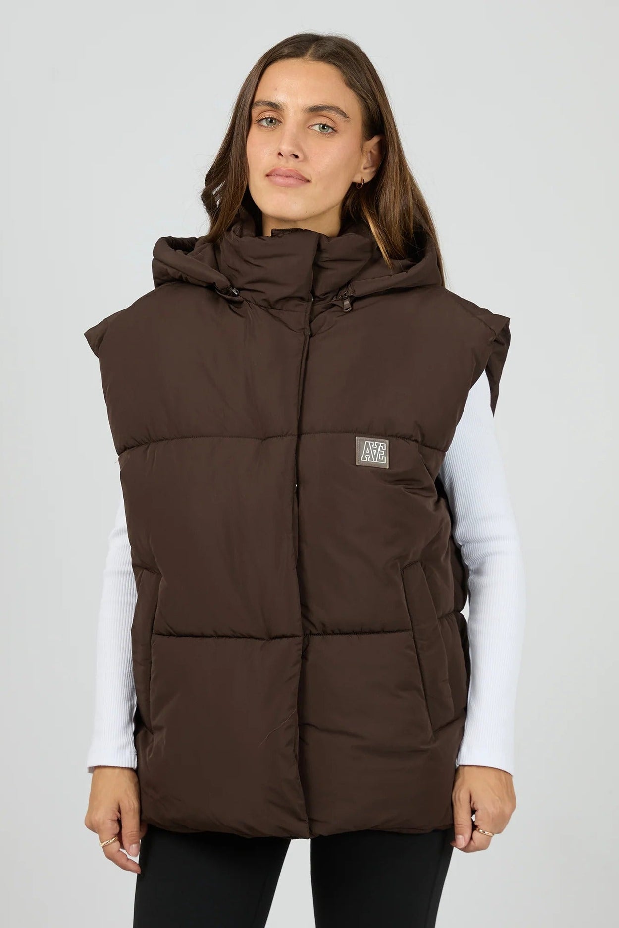Shop Elevate Chocolate Puffer Vest | Flo & Frankie