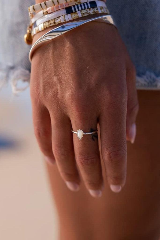 Shop Selene Mother Of Pearl Teardrop EOL Sterling Silver Plate Medium