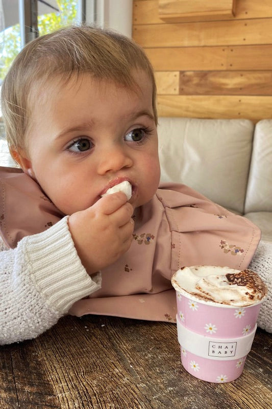Shop Delightful Pink Daisy Babyccino + Fluffy Cup | Flo & Frankie