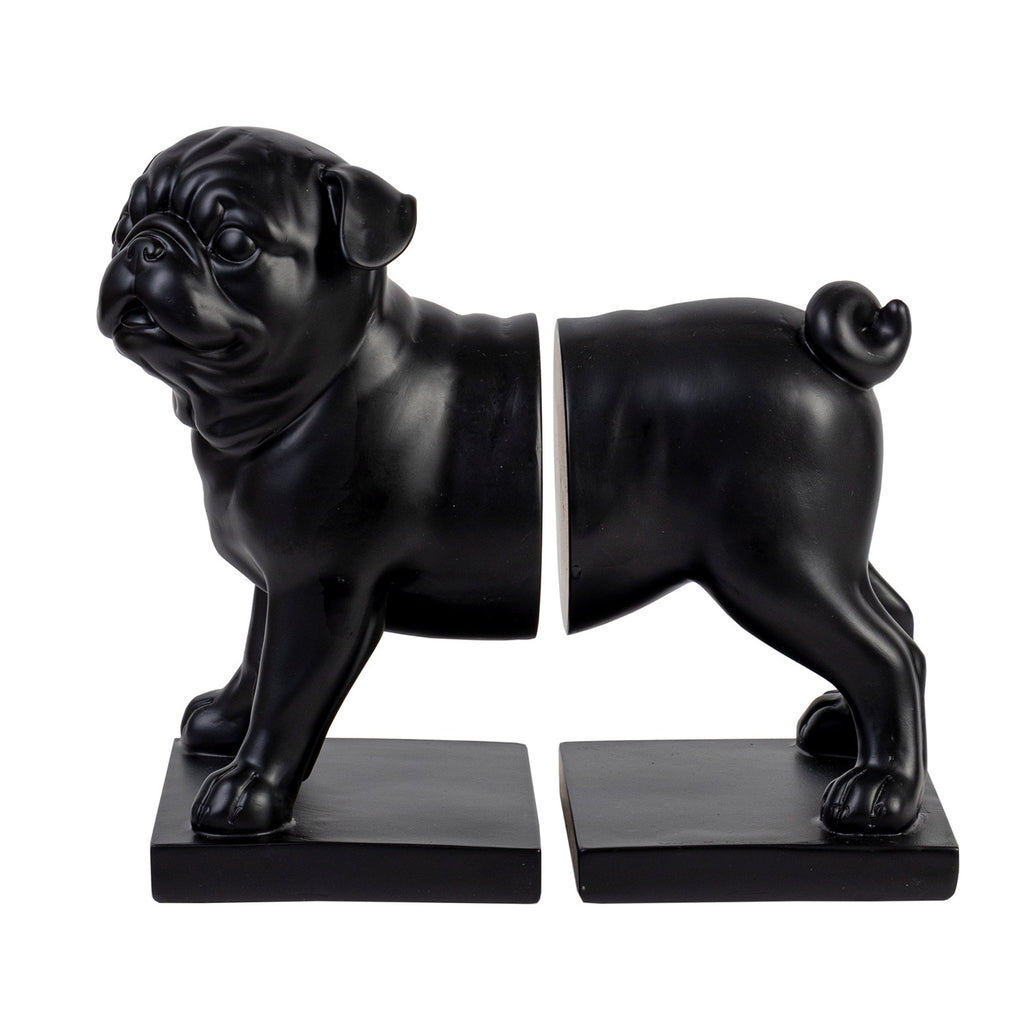Shop Pug Dog Black Bookends | Flo & Frankie