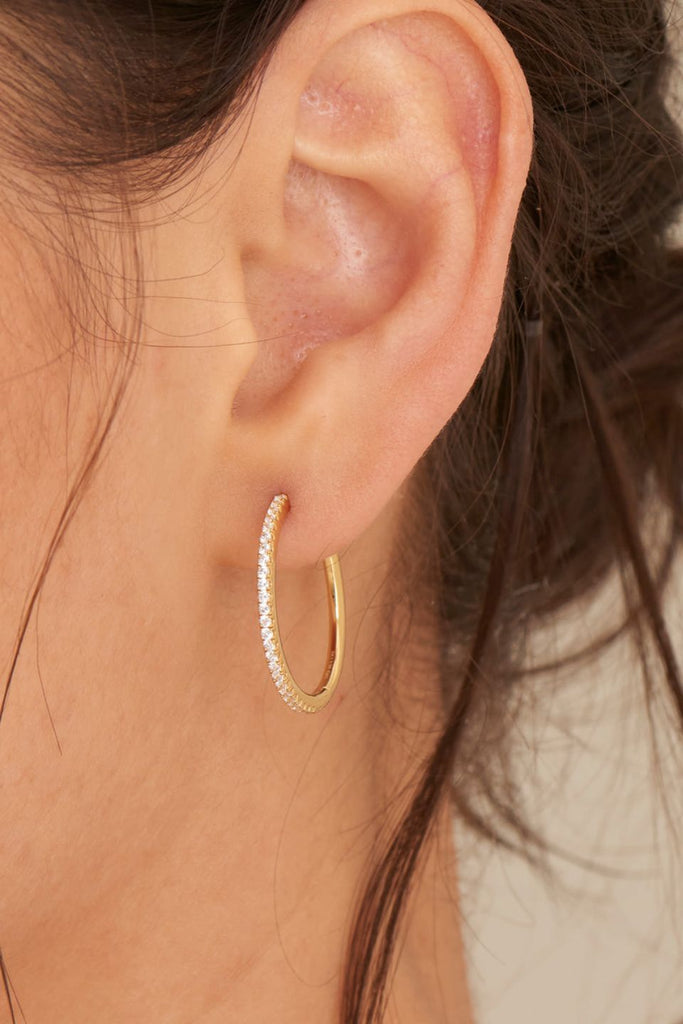 Shop Glam Rock Gold Large Hoop Earrings | Flo & Frankie