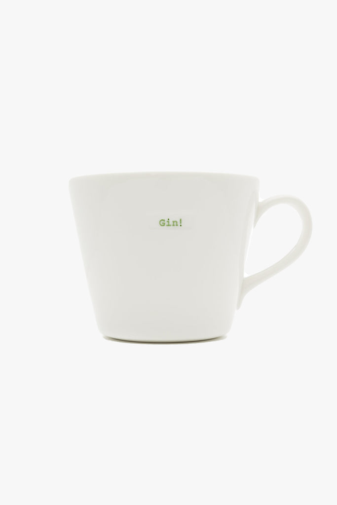 Shop Gin White Bucket 350ml Mug | Flo & Frankie