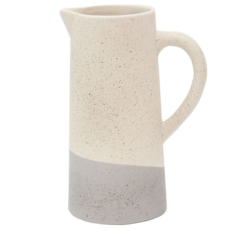 Shop Stone Grey Tall Speckled Water Jug | Flo & Frankie